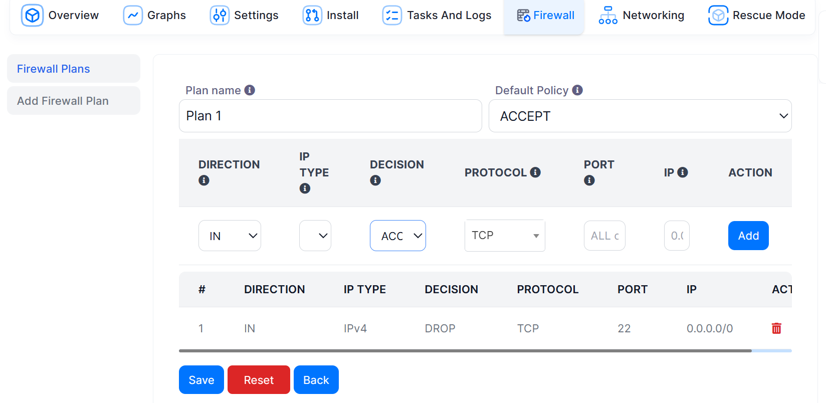 Introducing the New VPS Firewall in the ColoCrossing Cloud Portal ...